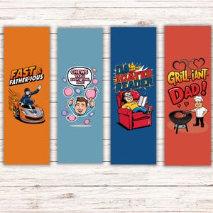 Dad Bookmarks Bundle, Printable Father’s Day Gift, PNG + PDF, Funny ...