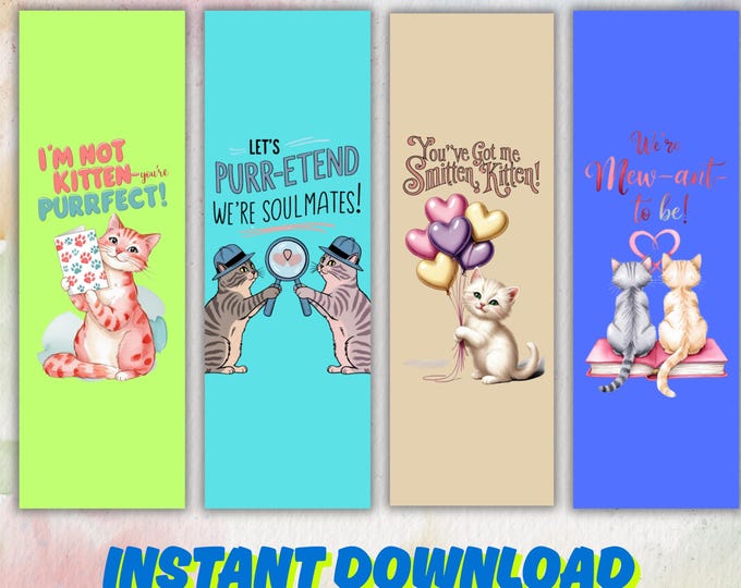 8 Printable Cat Paw Bookmarks | Cute Paw-sitive Reading Marker for Cat ...