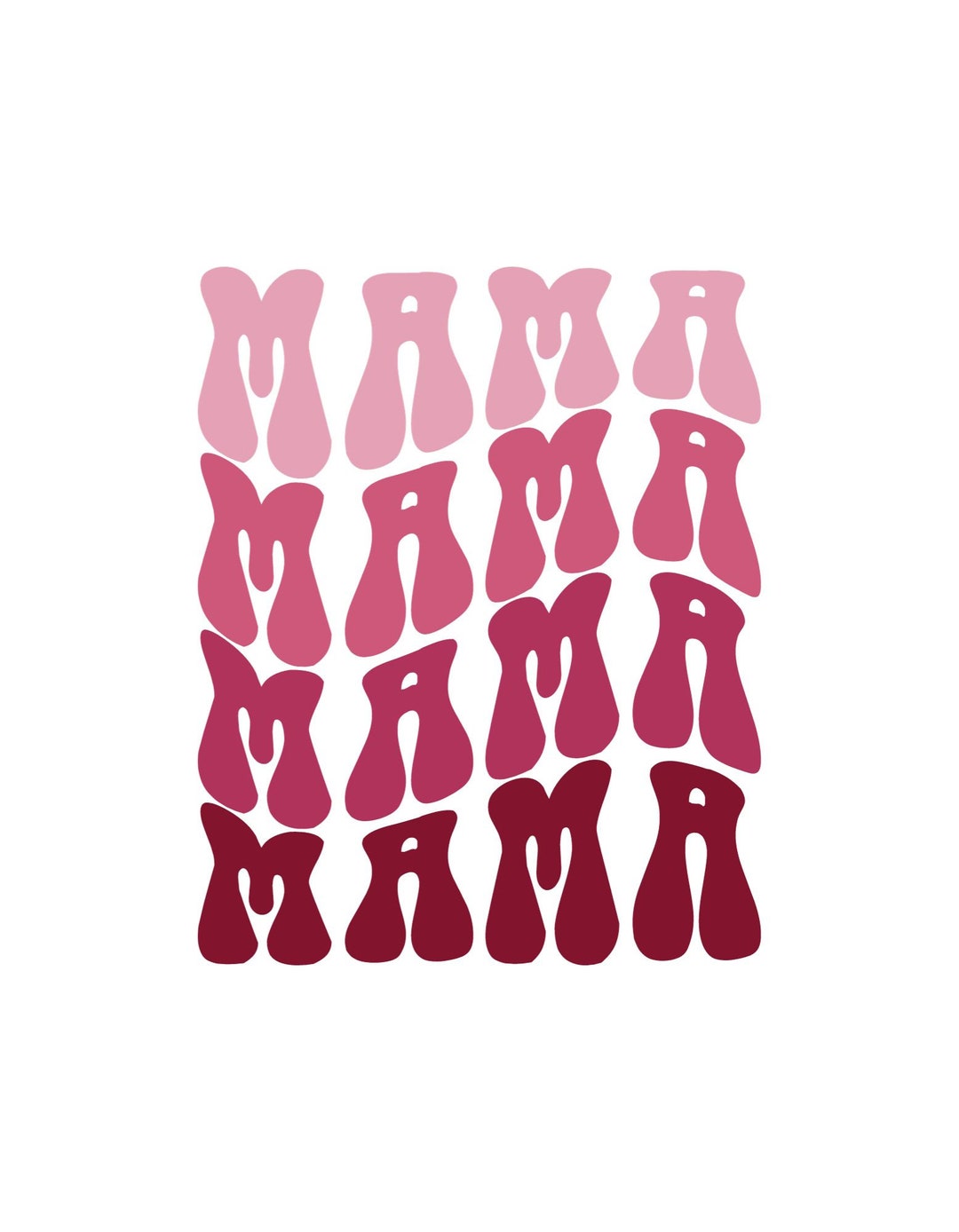 Mama Retro Svg And Png Wavy Mama Svg Mom Shirt Svg Mama Etsy