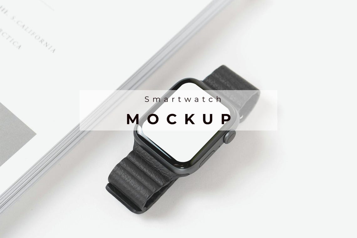 Realistic Smartwatch Mockup: App Design Display (PSD) - Etsy