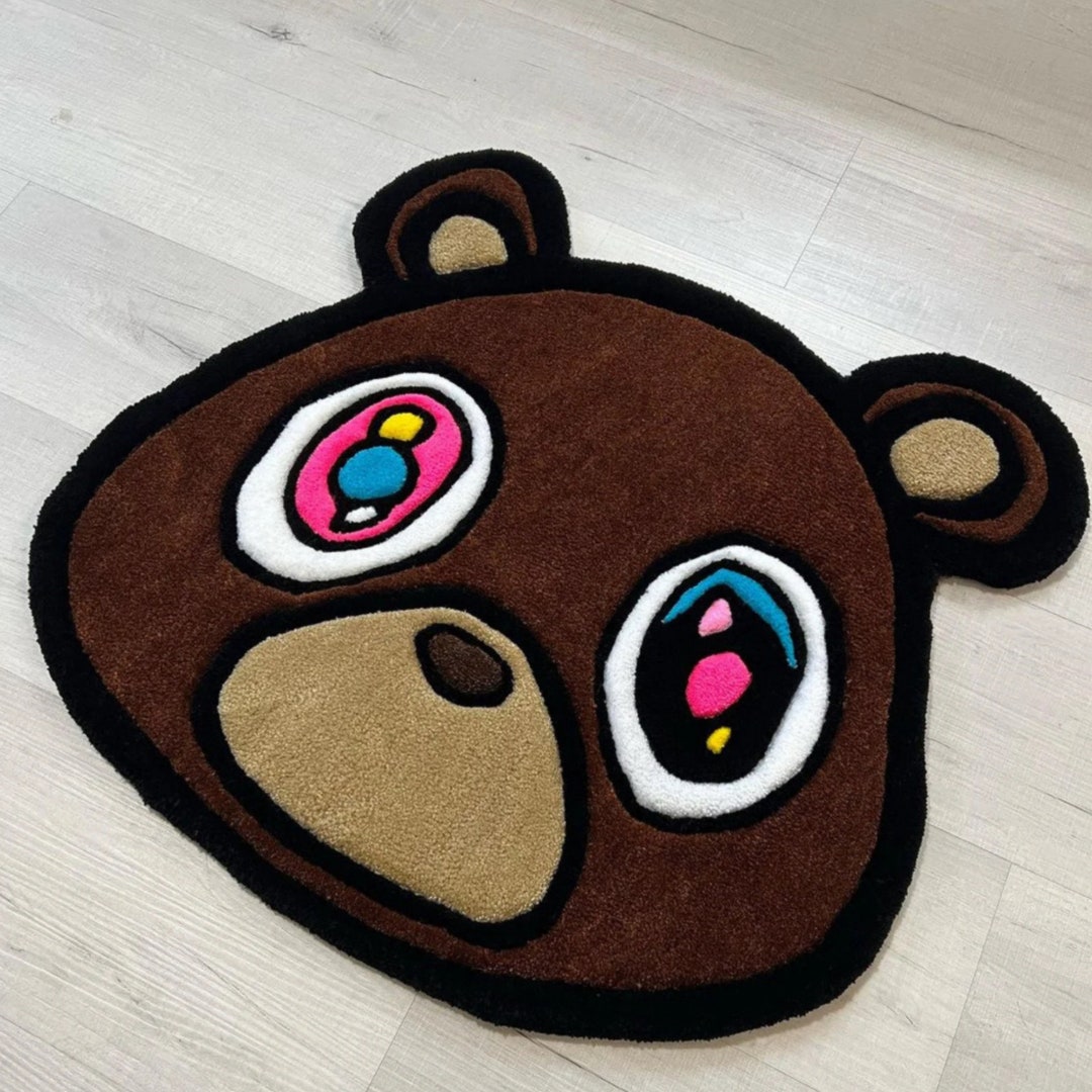 Kanye West Tufted Graduation Bear Custom Rug Customized Gift Anti Skid ...