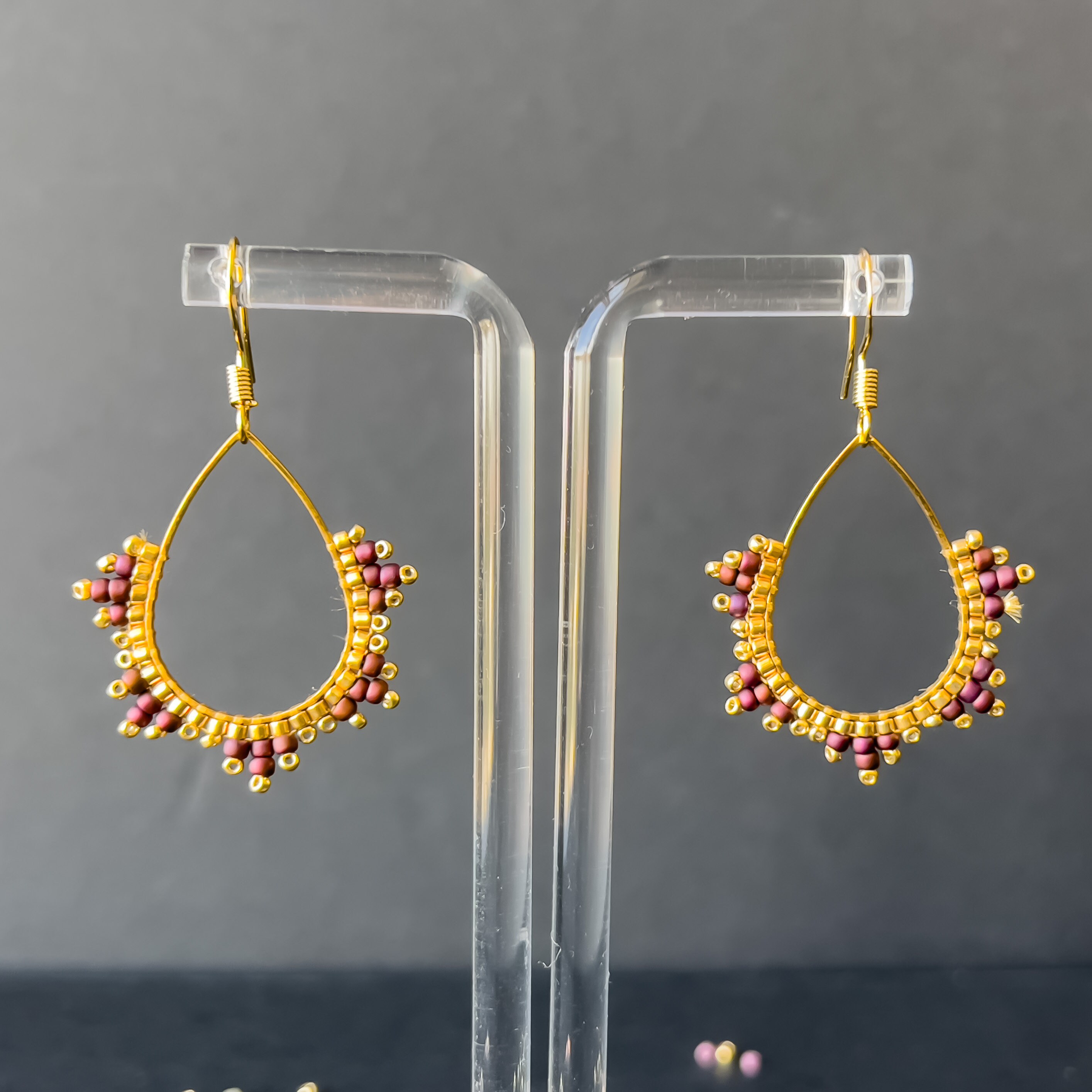 Tyche Earrings Delicate Handmade Earrings , Minimalist Gold Earrings ...