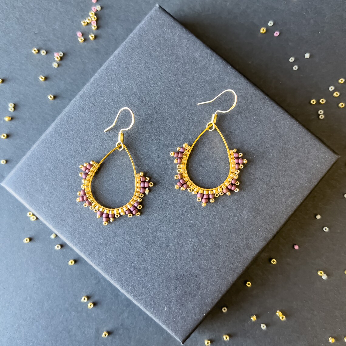 Tyche Earrings Delicate Handmade Earrings , Minimalist Gold Earrings ...