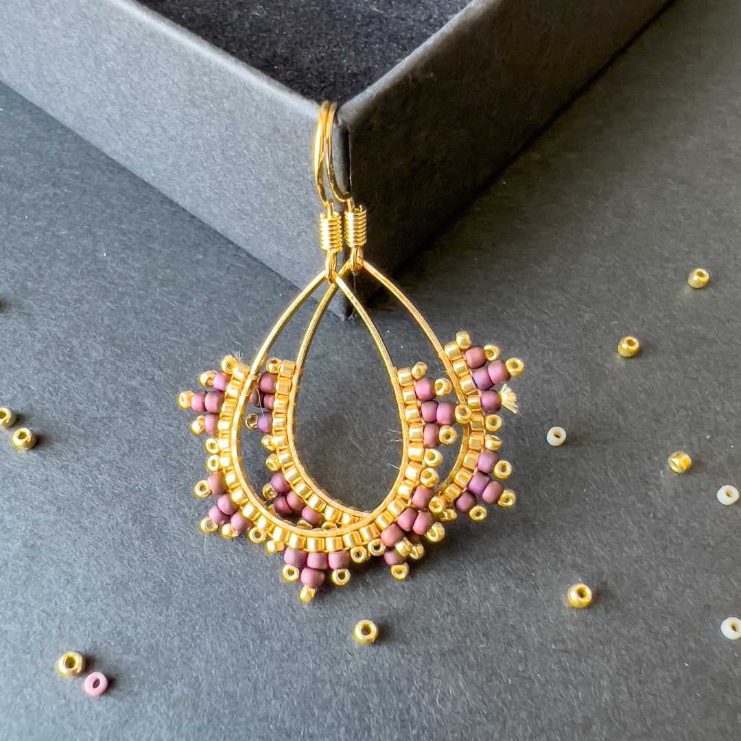 Tyche Earrings Delicate Handmade Earrings , Minimalist Gold Earrings ...