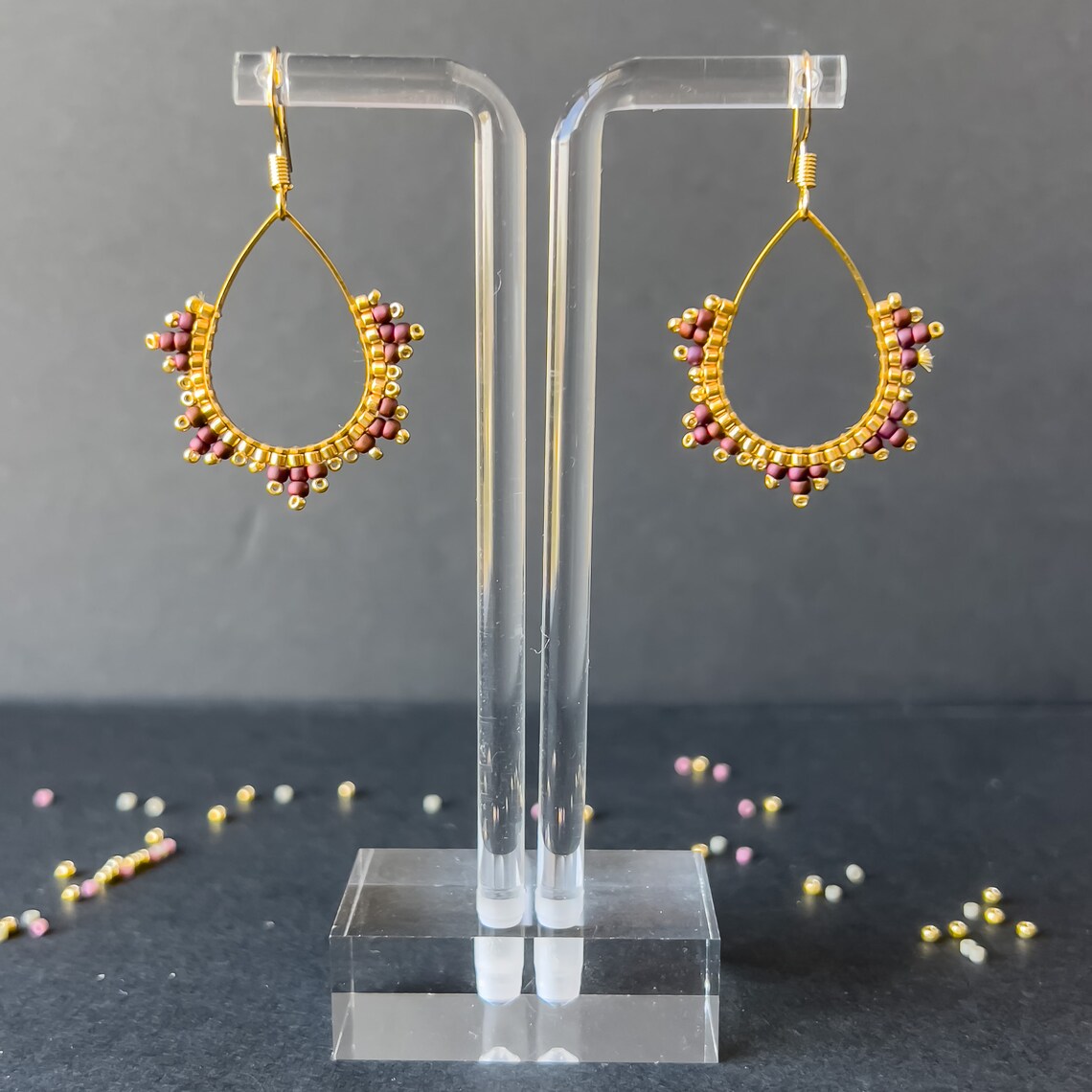 Tyche Earrings Delicate Handmade Earrings , Minimalist Gold Earrings ...