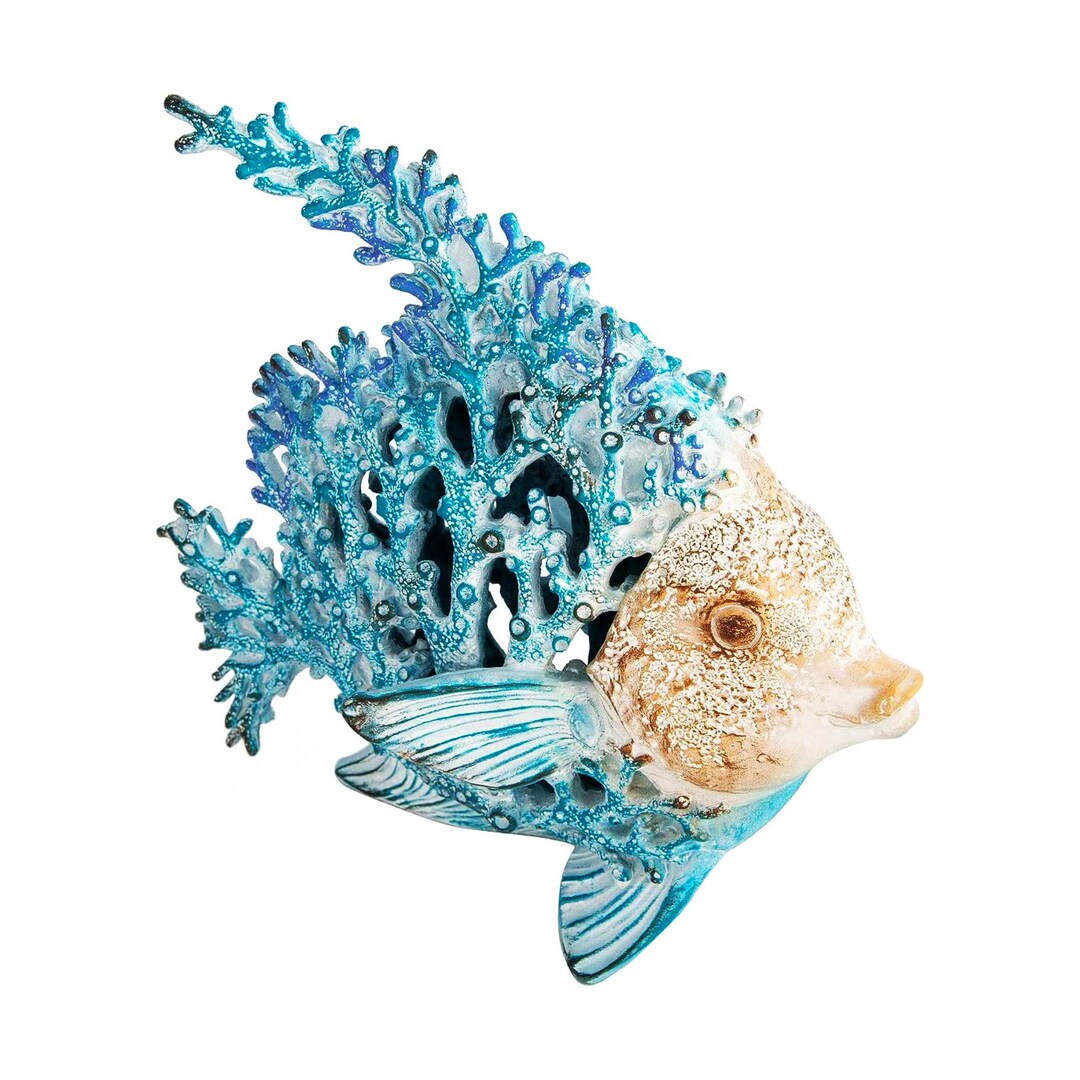 11 Aqua Angelfish in Unique Sculpted Coral Reef Style - Etsy