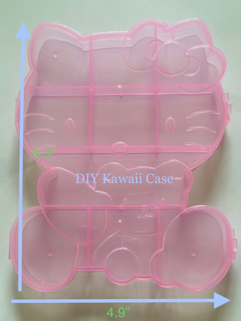 Cute Storage Box Kawaii Kitty Cat Design Plastic Manicure - Etsy