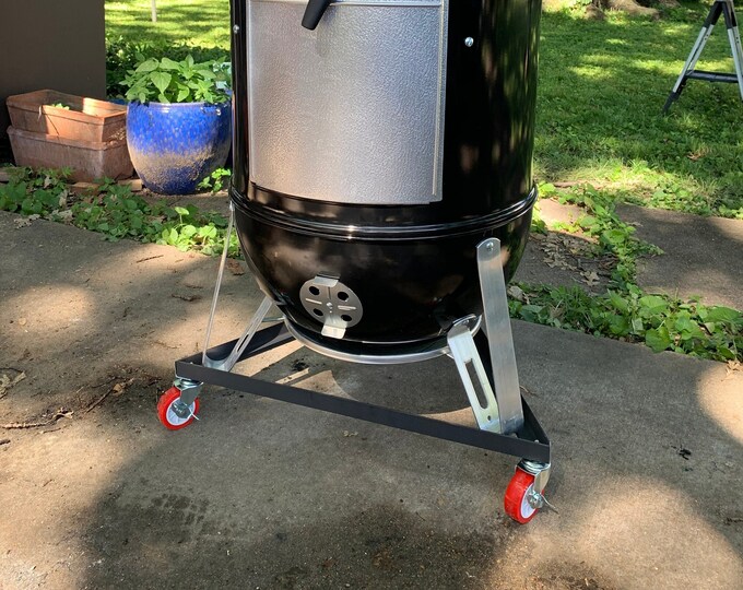 Rolling Cart for Weber Smokey Mountain Cooker With Swivel and Locking ...