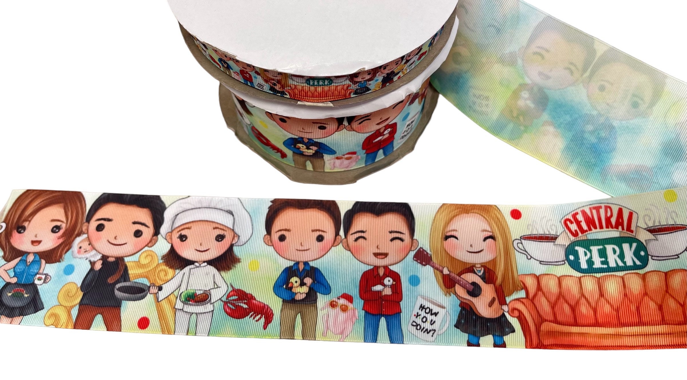 Designer Ribbon, USDR, 90's Friend Ribbon, 7/8" 1.5", High Quality ...