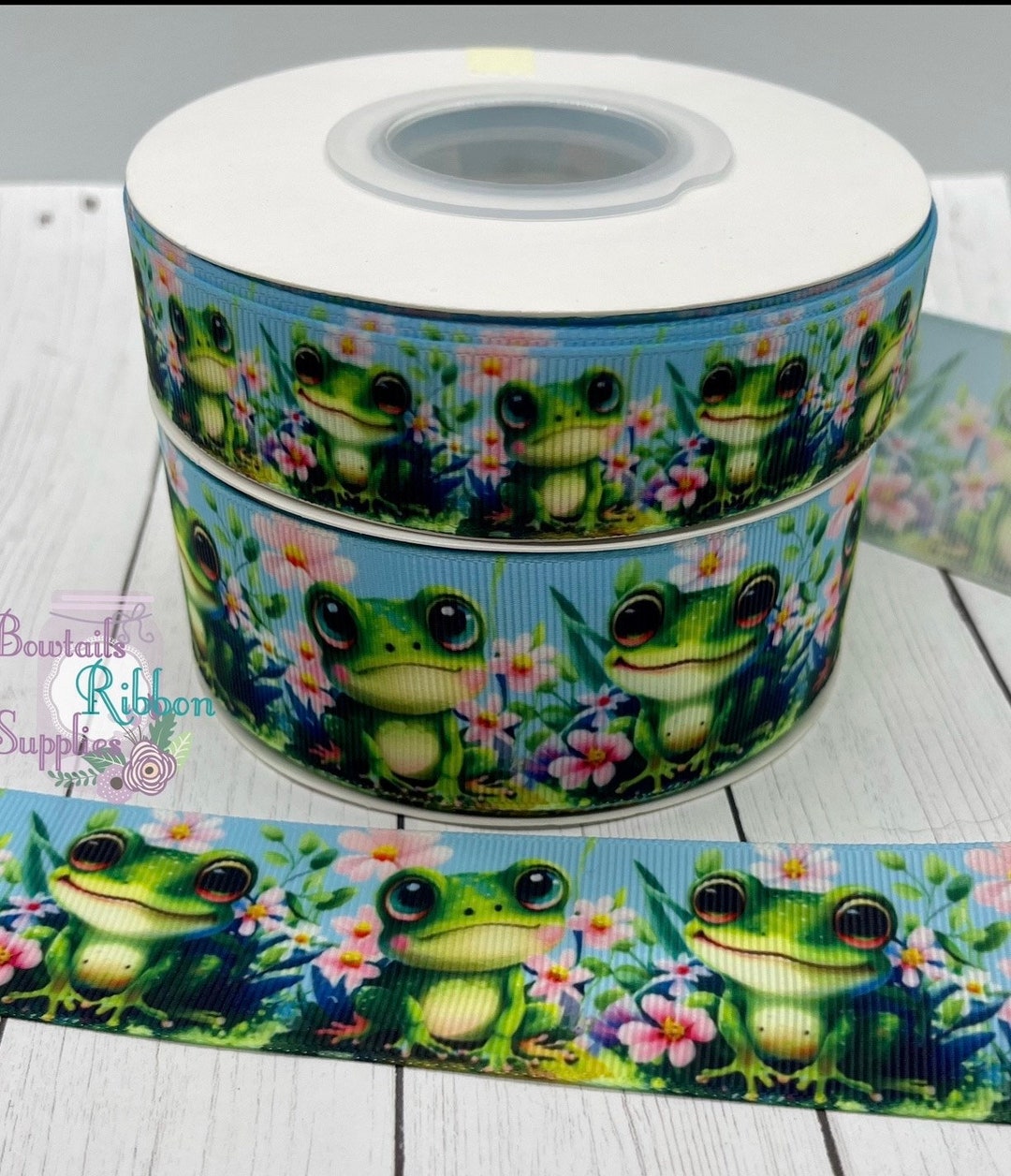 Designer Ribbon, USDR, Frogs, Cute Frogs, 7/8 1.5, High Quality ...