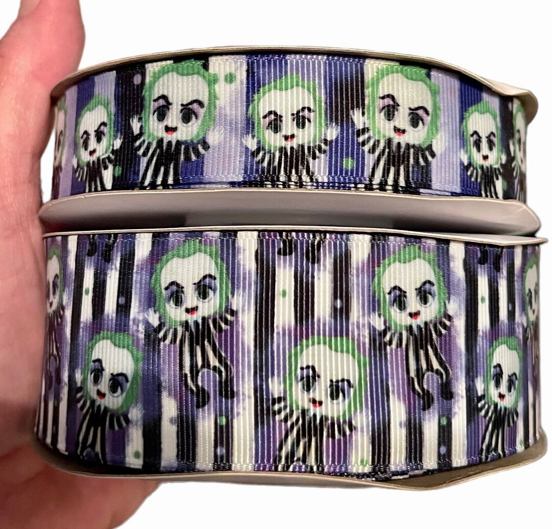 USDR Designer Ribbon, Scary Guy Ribbon ,halloween Ribbon Size 7/8", 1.5 ...