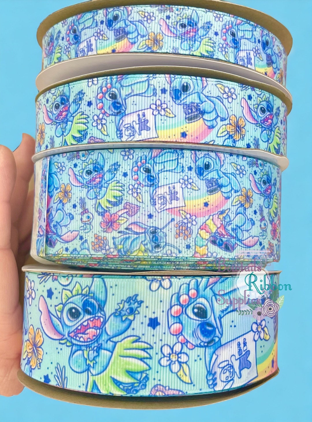 USDR Designer Ribbon, Little Blue Alien, 5/8", 7/8" 1.5", High Quality ...