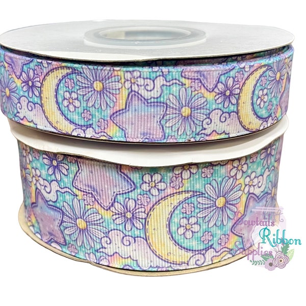 Moon and Stars Ribbon - Etsy
