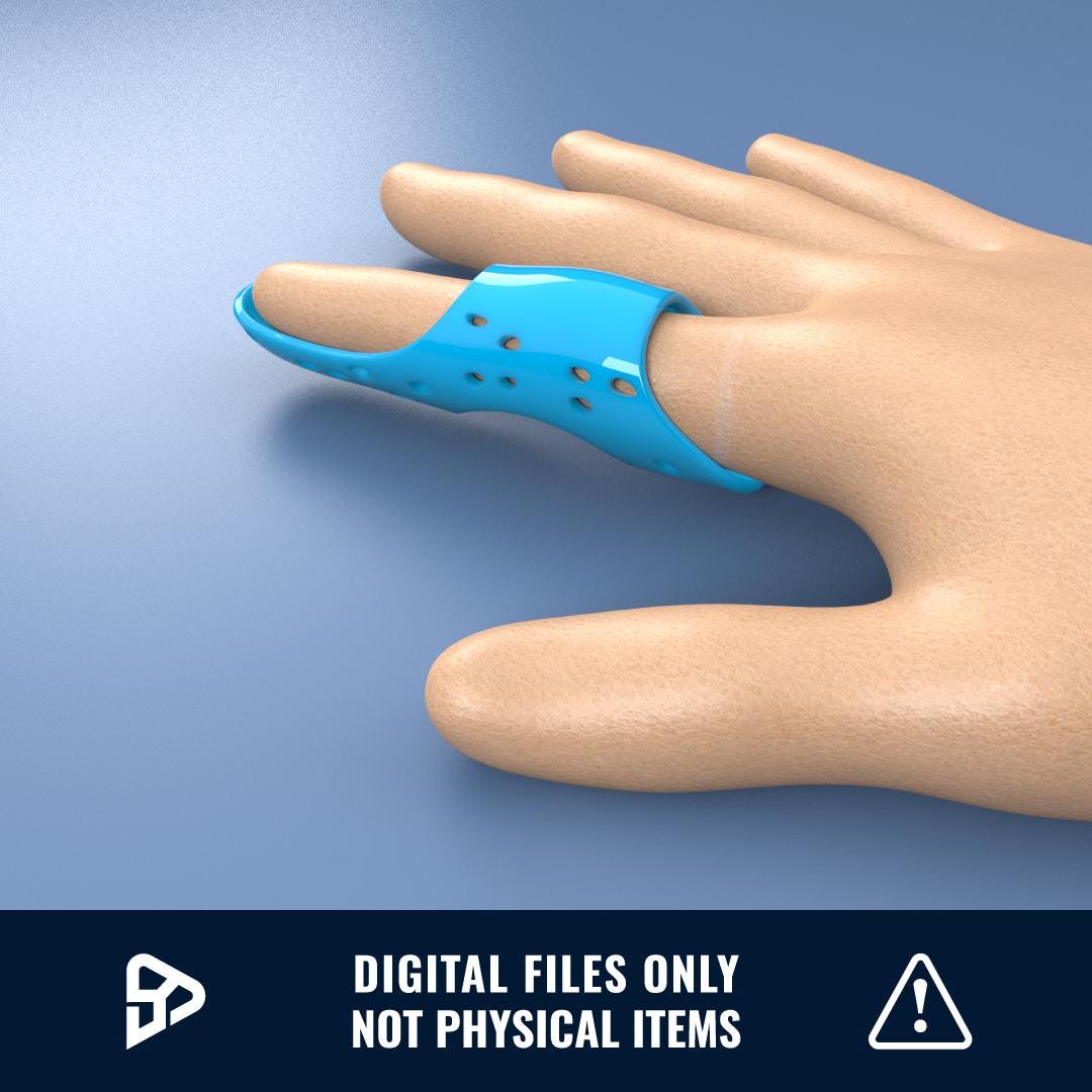 3D Finger Splint STL - Textured Brace Design for DIY Projects ...