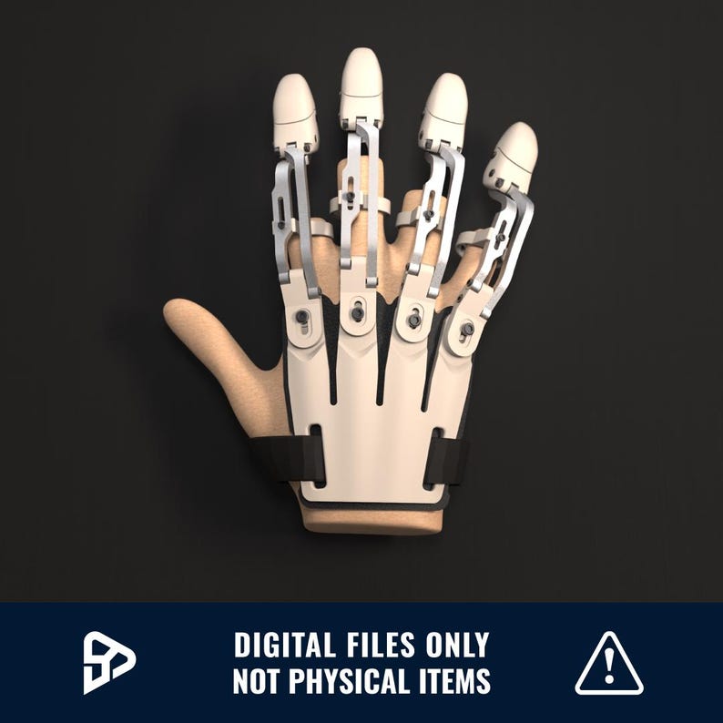 3D Printable Prosthetic Hand STL File: DIY Assistive Device (digital ...