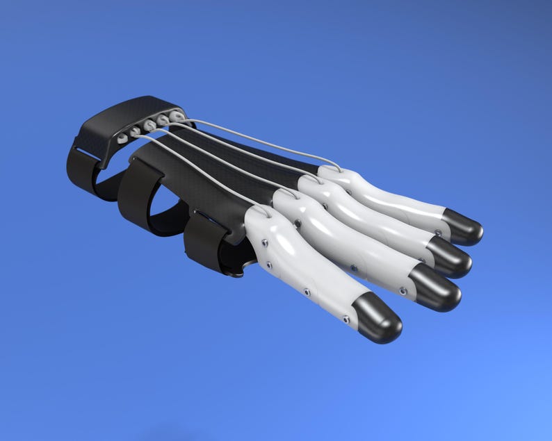 3D Print Prosthetic Hand STL File: Flexible Thumb Design (digital File ...