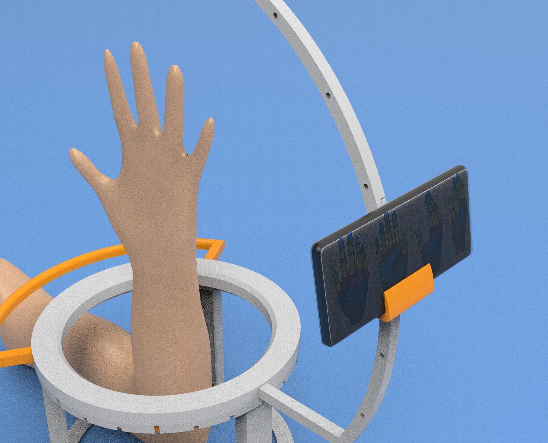 3D Scanning Hand Support STL - Rotating Dome for 360 Hand Scans ...
