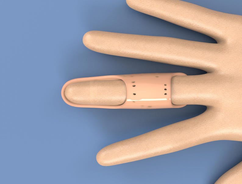 3D Finger Splint STL - Textured Brace Design for DIY Projects ...