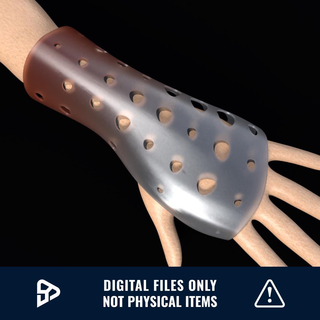 3D Printed Wrist Splint STL File: Adjustable Carpal Tunnel Brace ...