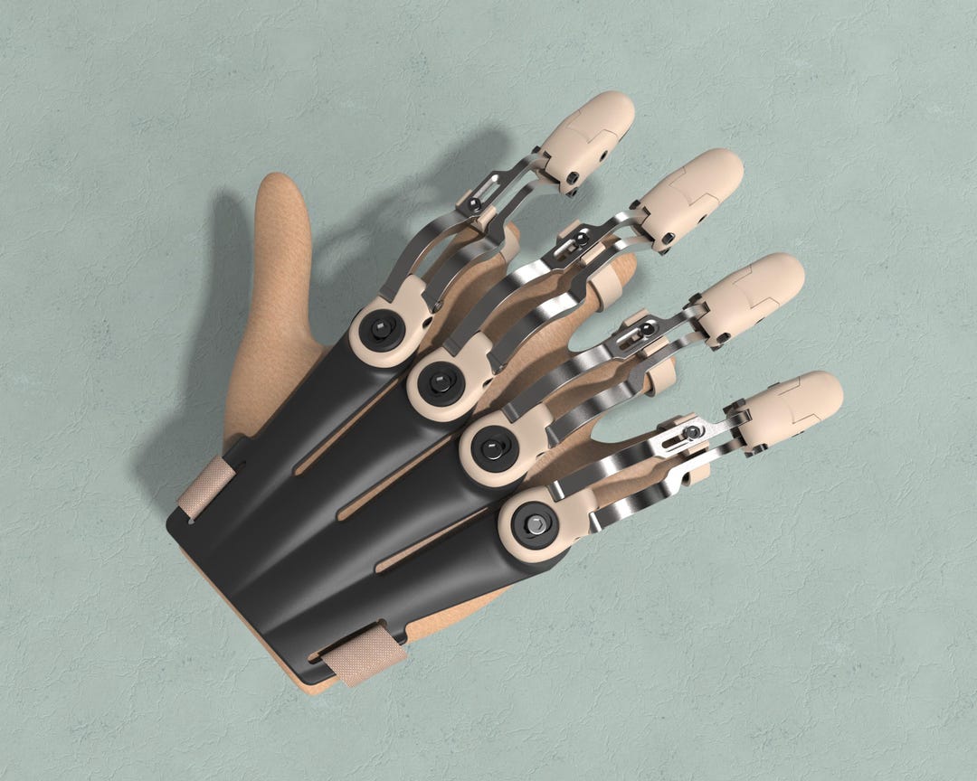 Mechanical Prosthetic Hand V2 STL Customizable 3D Print File for DIY ...