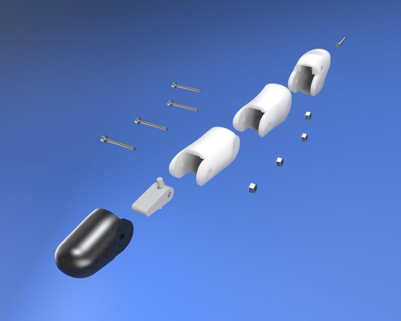 3D Print Prosthetic Hand STL File: Flexible Thumb Design (digital File ...