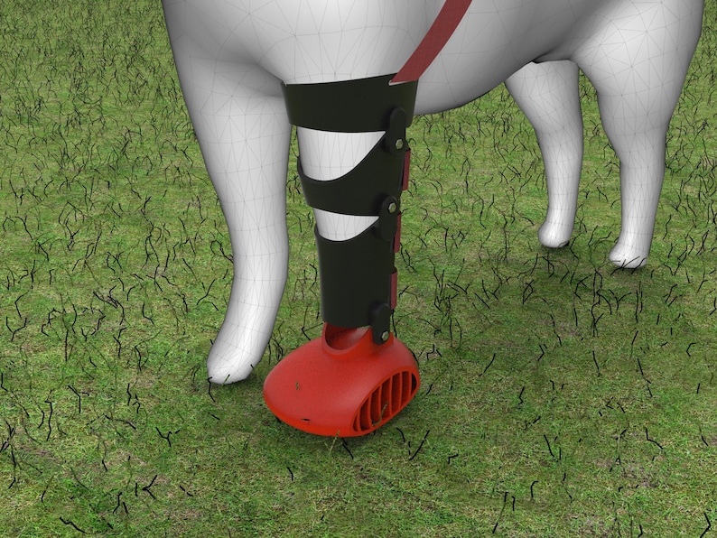 3D Printable Dog Leg Prosthesis STL File: Custom Pet Limb Support ...