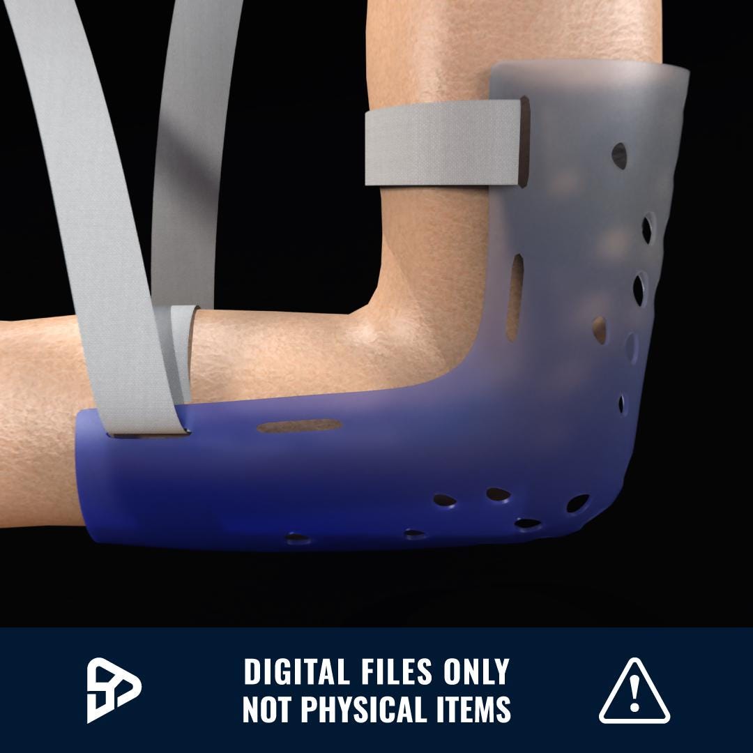 3D Printed Elbow Splint STL: 90-degree Brace (digital File) - Etsy