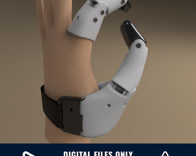 3D Print Prosthetic Hand With Elastics: STL Files (digital Download ...