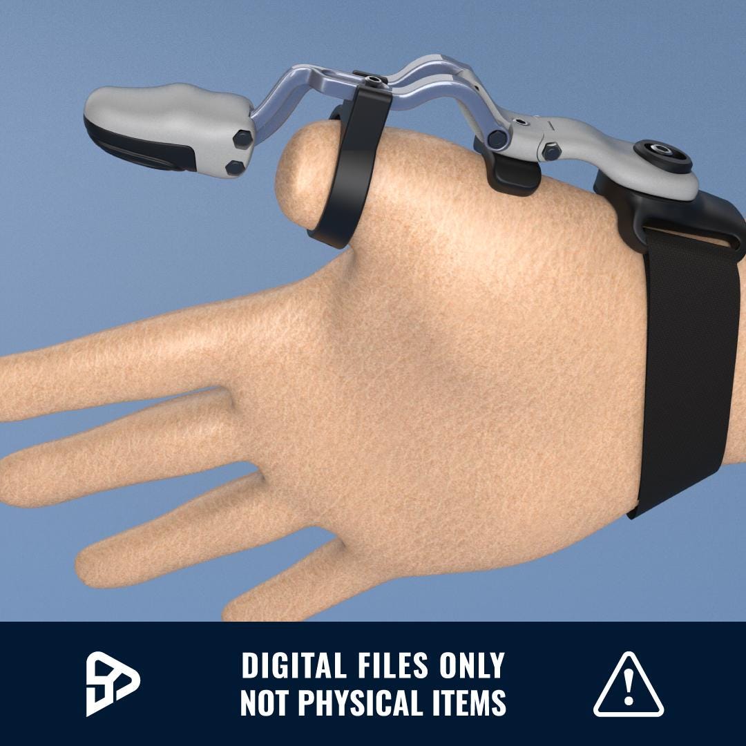 Mechanical Thumb Prosthesis STL: Custom 3D Print File (digital File) - Etsy