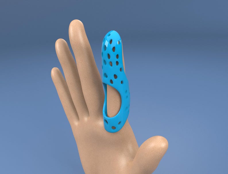 3D Finger Splint STL - Textured Brace Design for DIY Projects ...