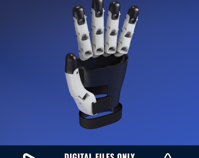 3D Print Prosthetic Hand With Elastics: STL Files (digital Download ...