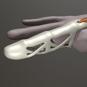 Finger Cover Brace STL - Lattice-textured Splint Design for 3D Printing ...