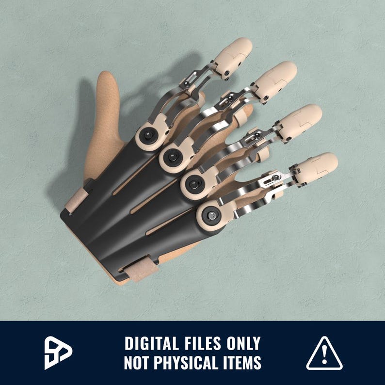 Mechanical Prosthetic Hand STL File for 3D Printing, DIY Finger ...