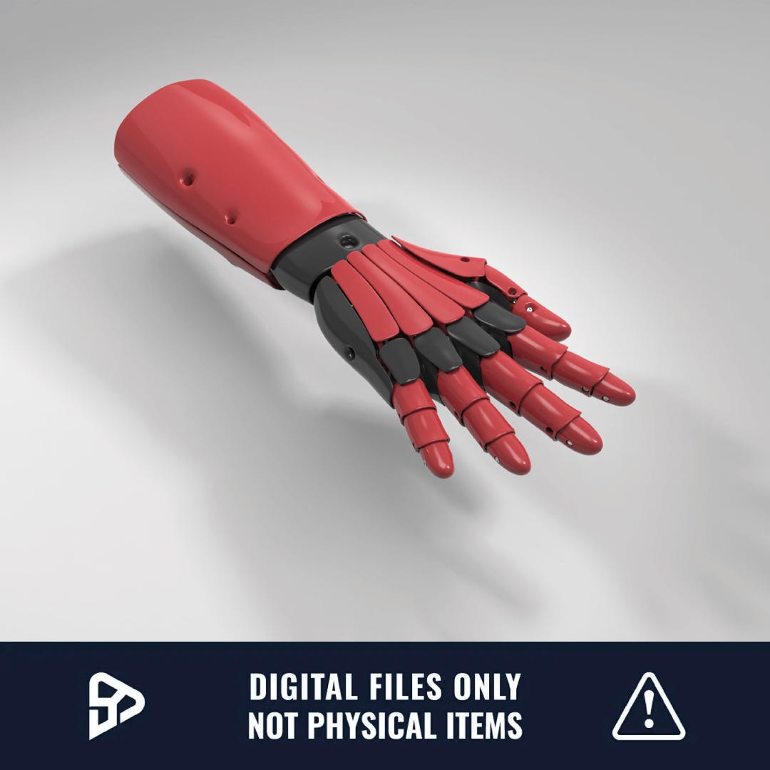 Protective and Aesthetic Shell Set for Robotic Forearm and Hand – STL ...