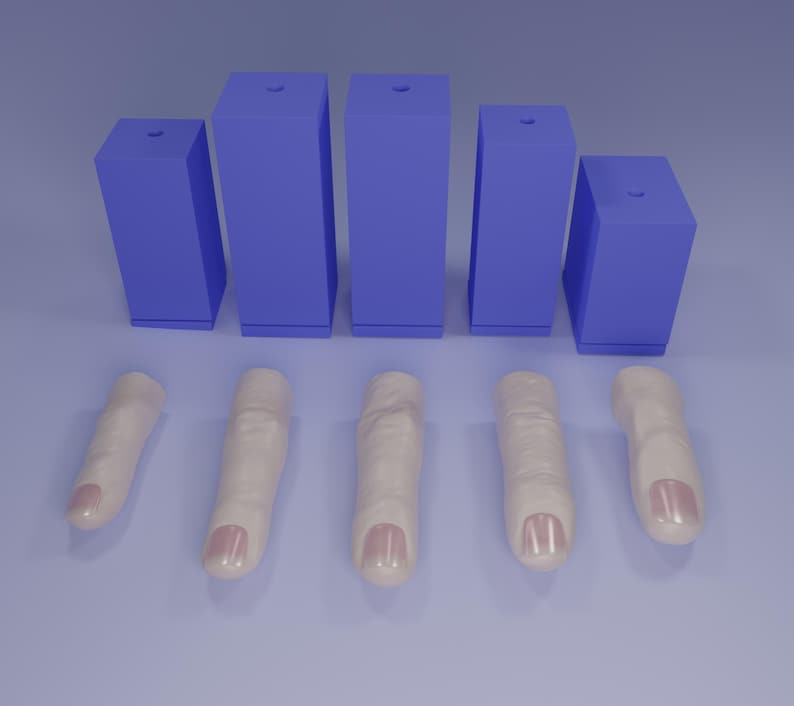 3D Print Finger Skin Molds STL: Realistic Prosthetic Finger Design ...