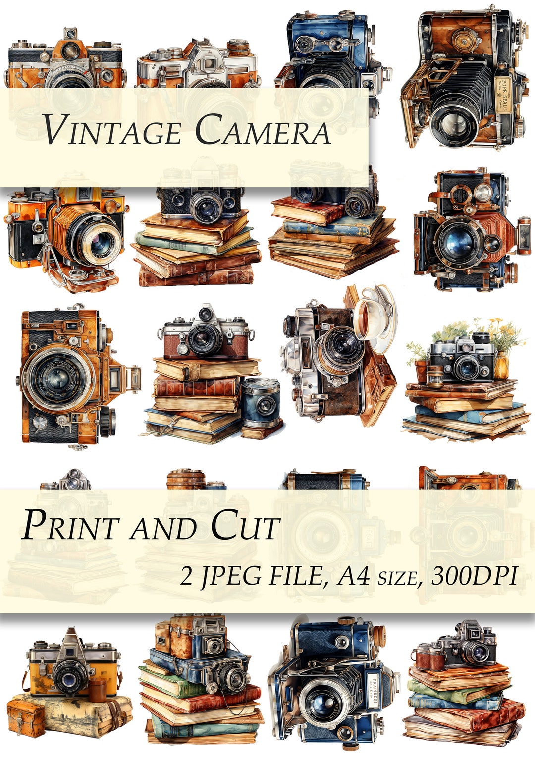 PRINT AND CUT: Vintage Camera - Etsy
