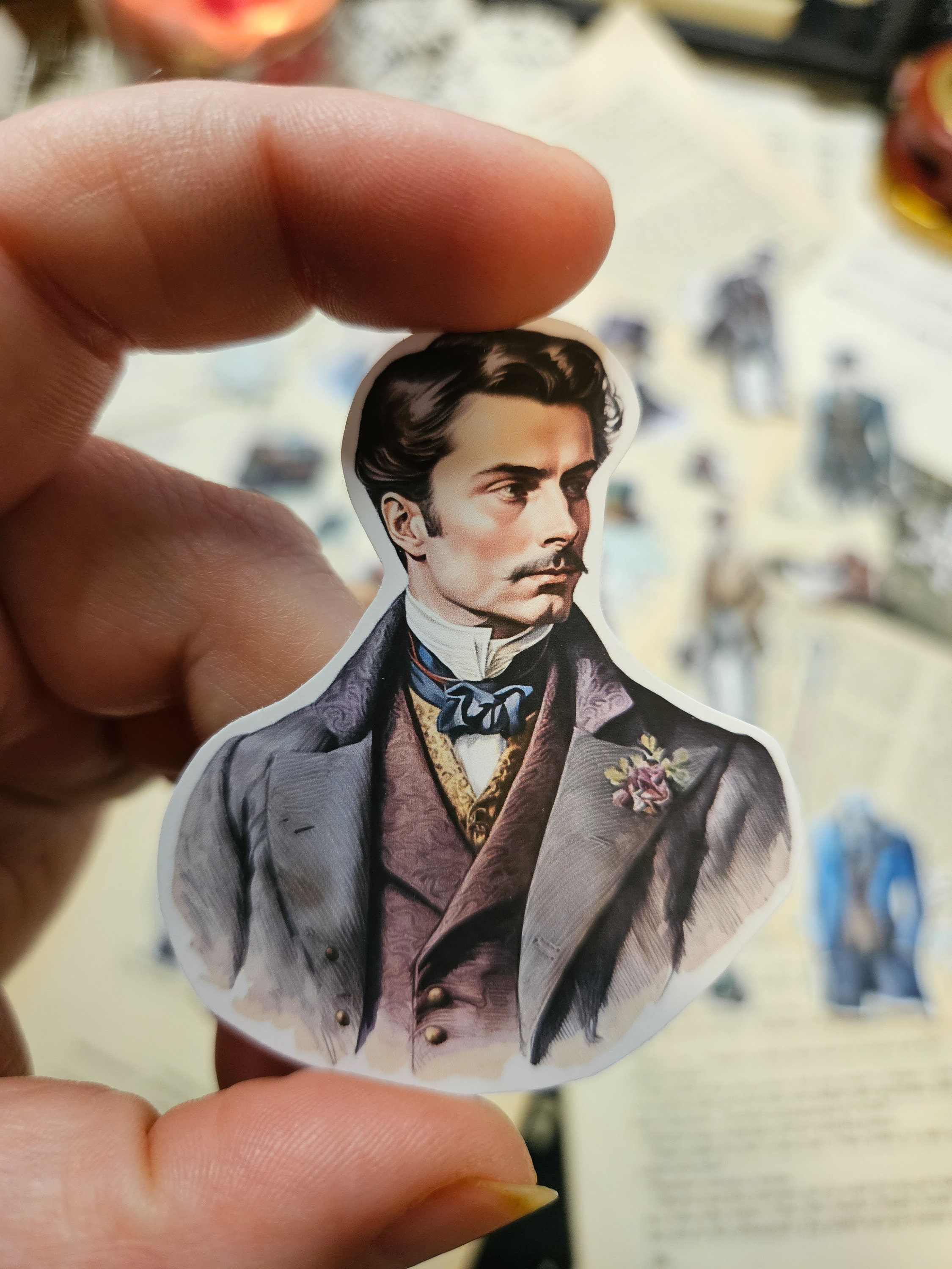 VINTAGE SERIE: Victorian Men Stickers Set Scrapbooking Card Making Art ...