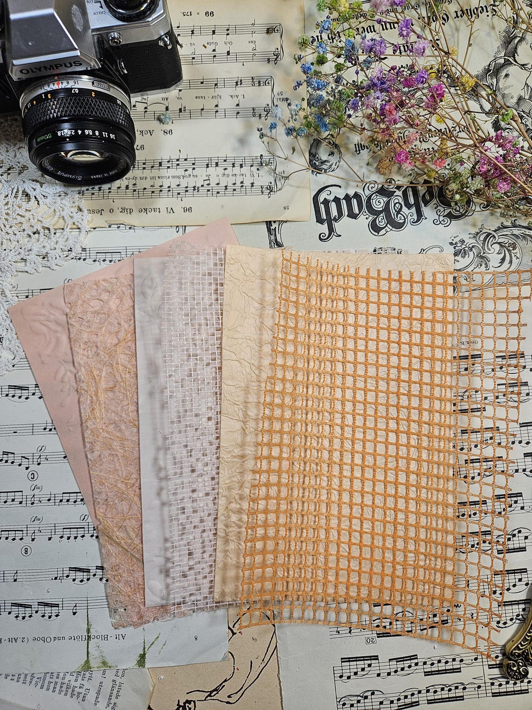 Sunny Mesh Paper Set of 6 Pcs A5 | Scrapbooking Card Making Art ...