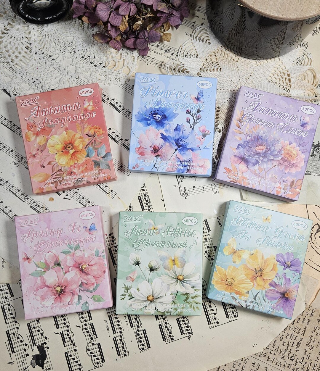Flower Language Sticker Pack (60 Pcs): Scrapbooking, Junk Journal - Etsy