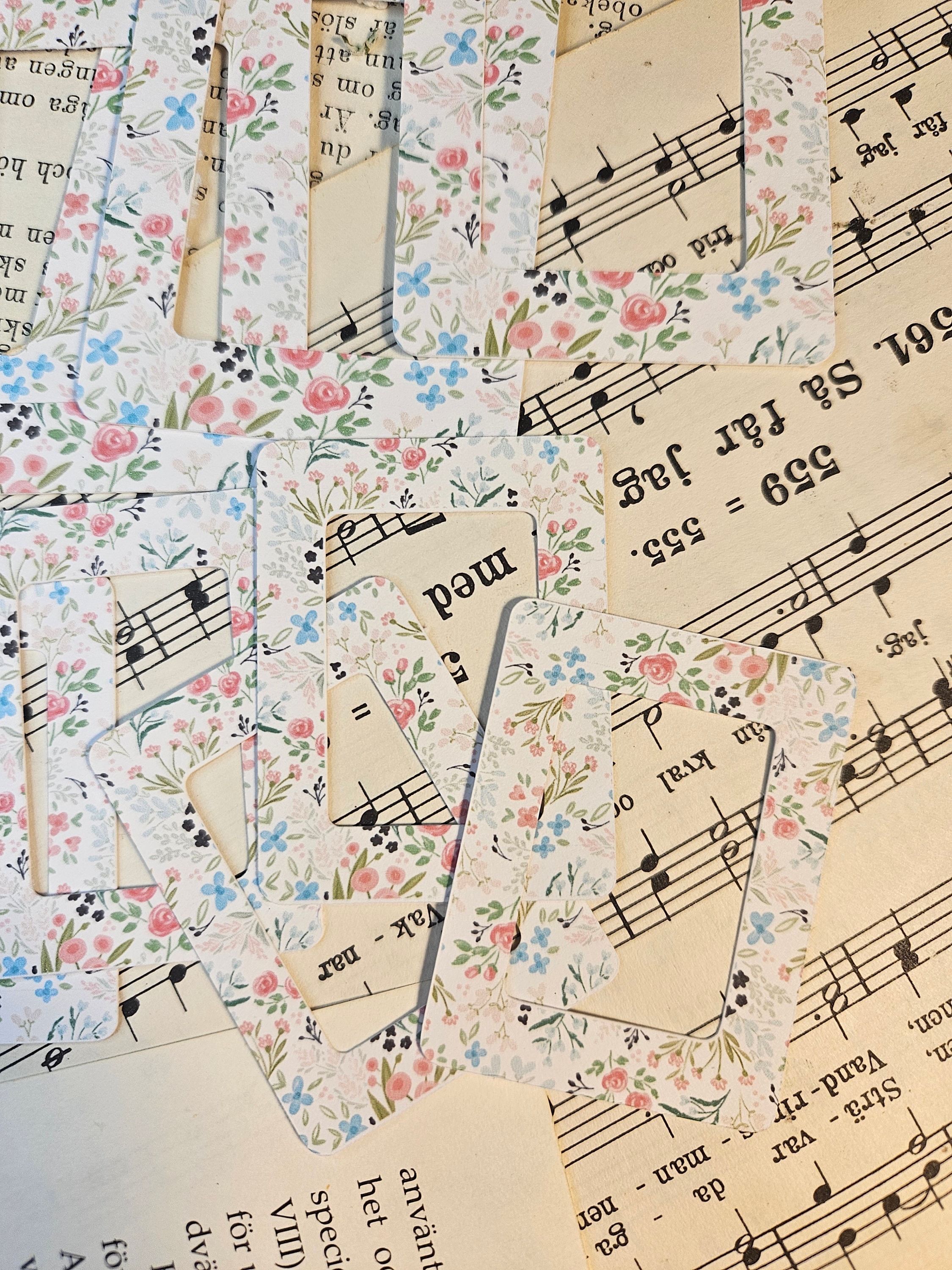 Spring Floral Photo Frames Cut Outs Set of 14 Pcs Scrapbooking Card ...