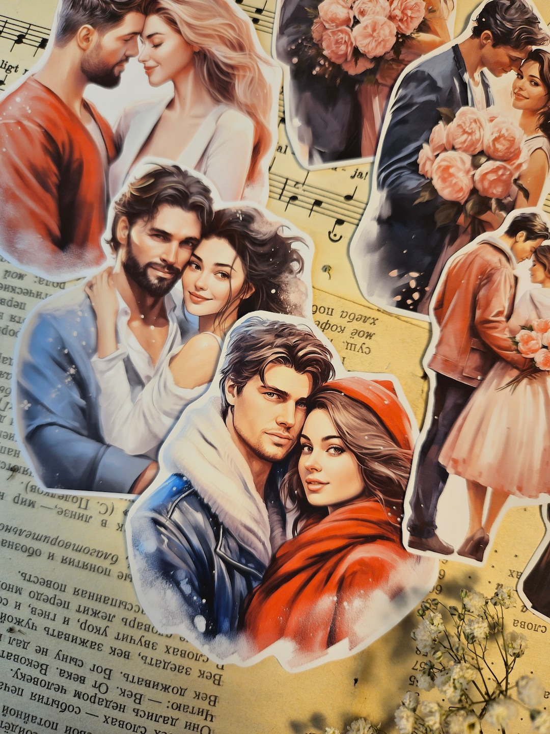 Couples in Love Set of 9 Stickers | • Scrapbooking • Card Making • Art ...