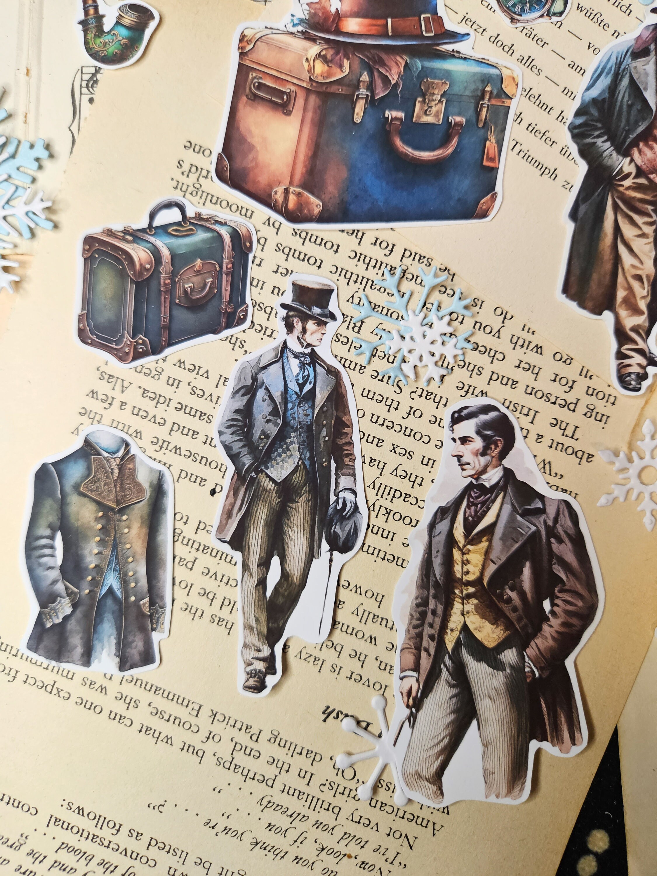VINTAGE SERIE: Victorian Men Stickers Set Scrapbooking Card Making Art ...