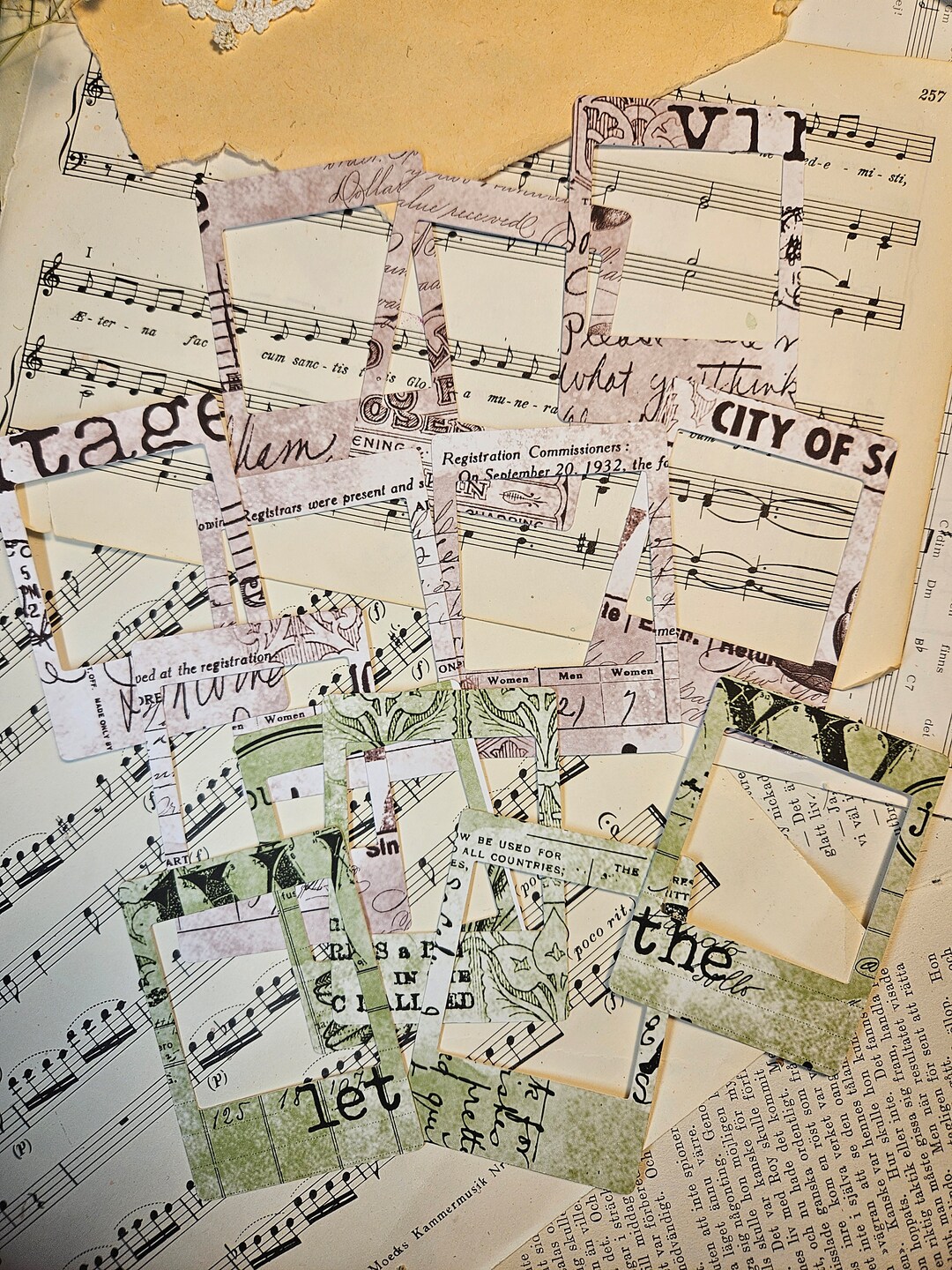 Vintage Photo Frames Cut Outs Set of 18 Pcs Scrapbooking Card Making ...