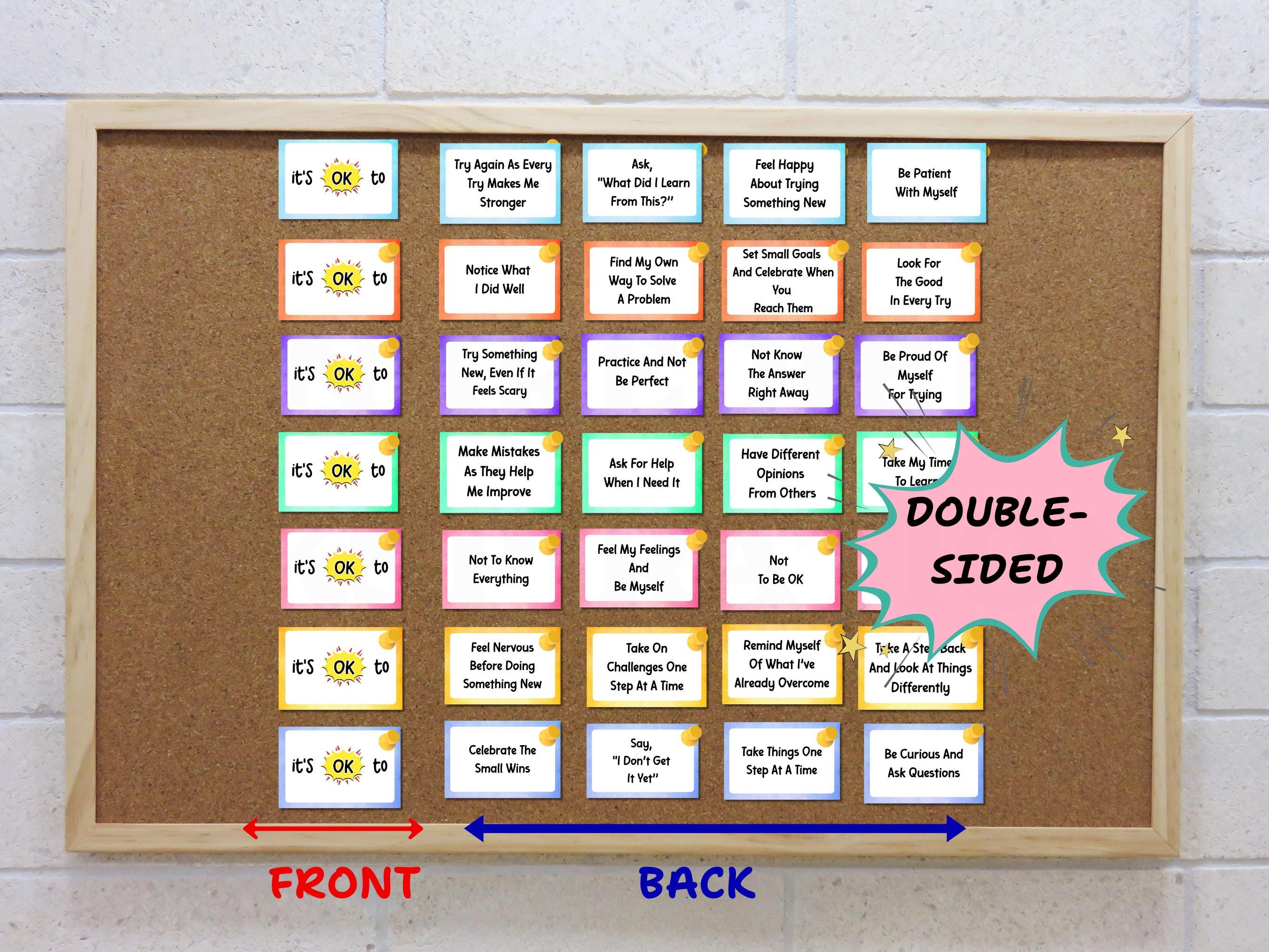 Growth Mindset Flashcard Printable Kid Self Esteem Tool Confidence ...