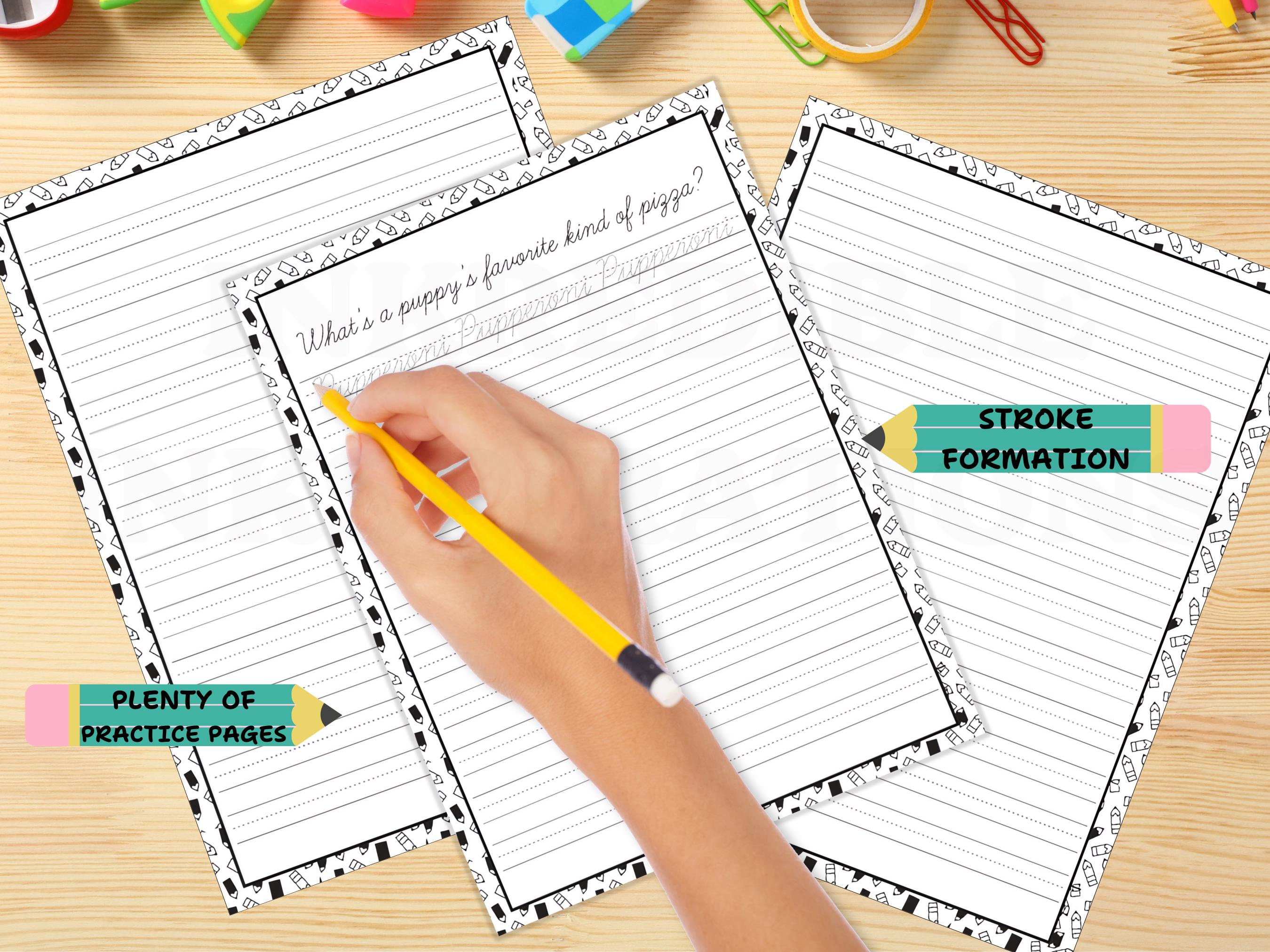 Printable Cursive Joke Worksheet Fun Literacy Lesson Homeschool ...