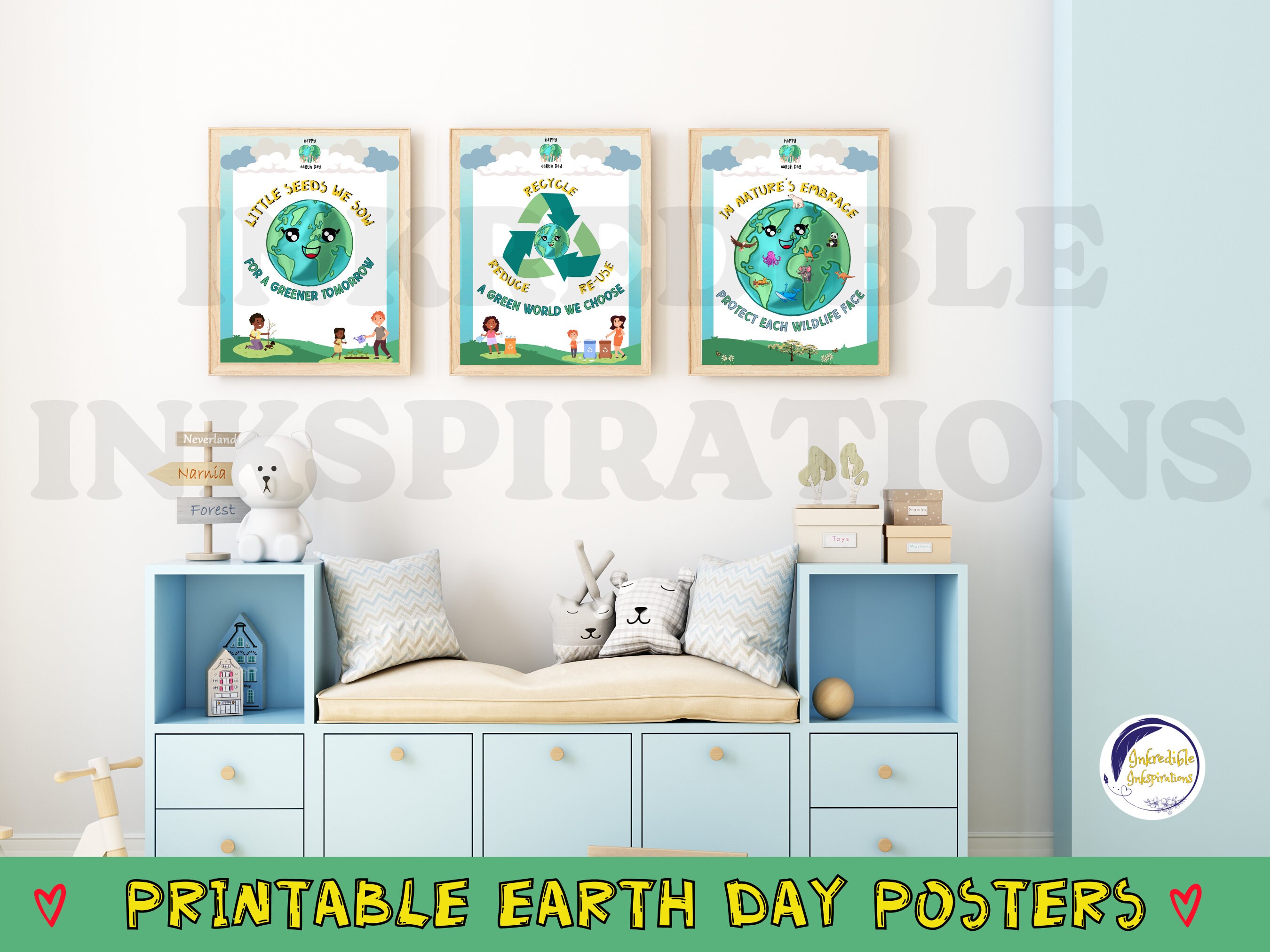 Earth Day Printable Poster Bundle of 7 Children's Educational Posters ...