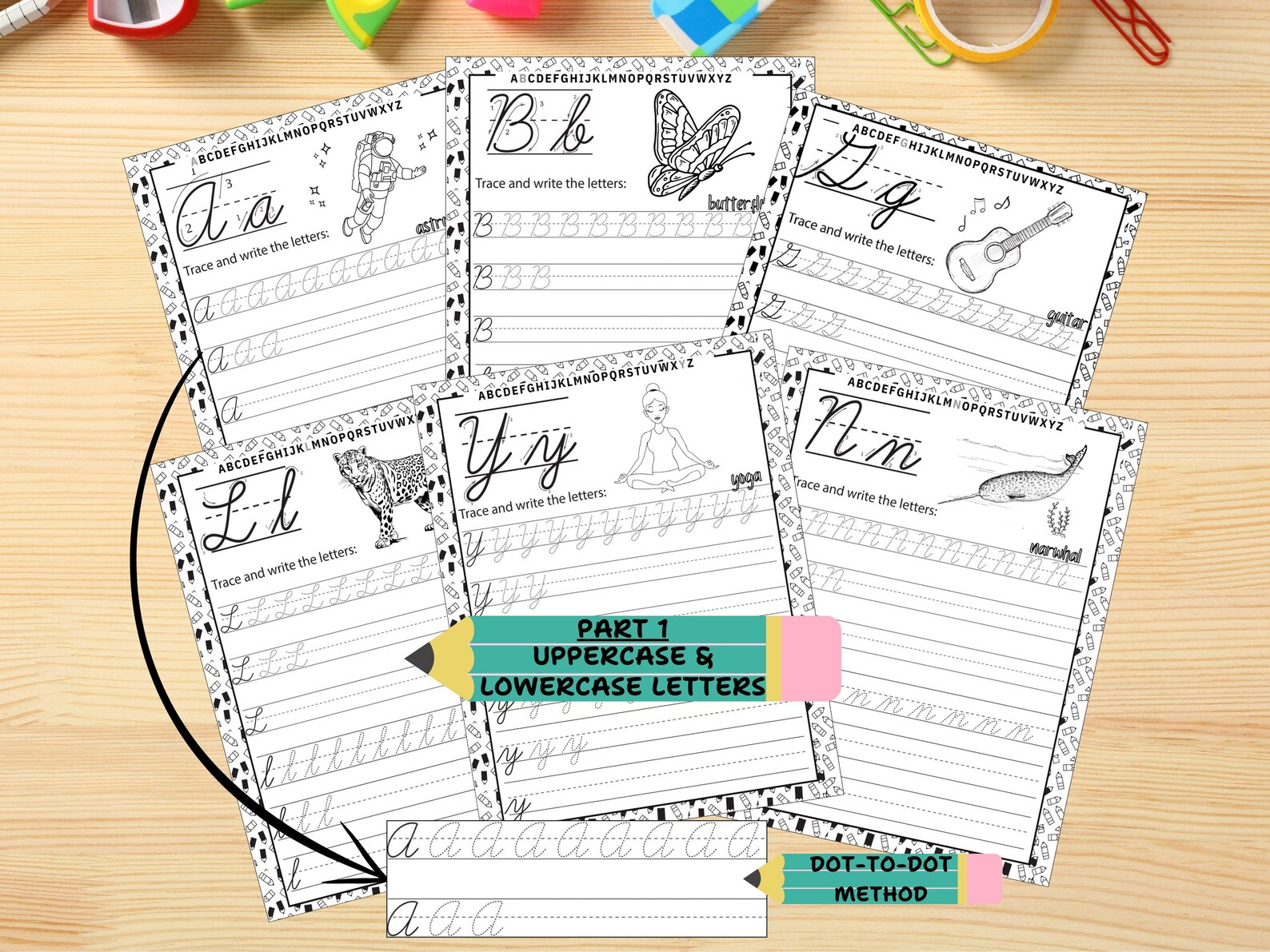 Cursive Workbook PDF Printable Worksheet Homeschool Supply Educational ...