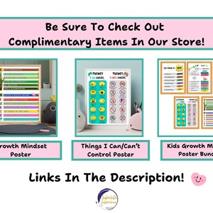 Growth Mindset Poster for Kids Classroom Decor Coping Skills Poster ...