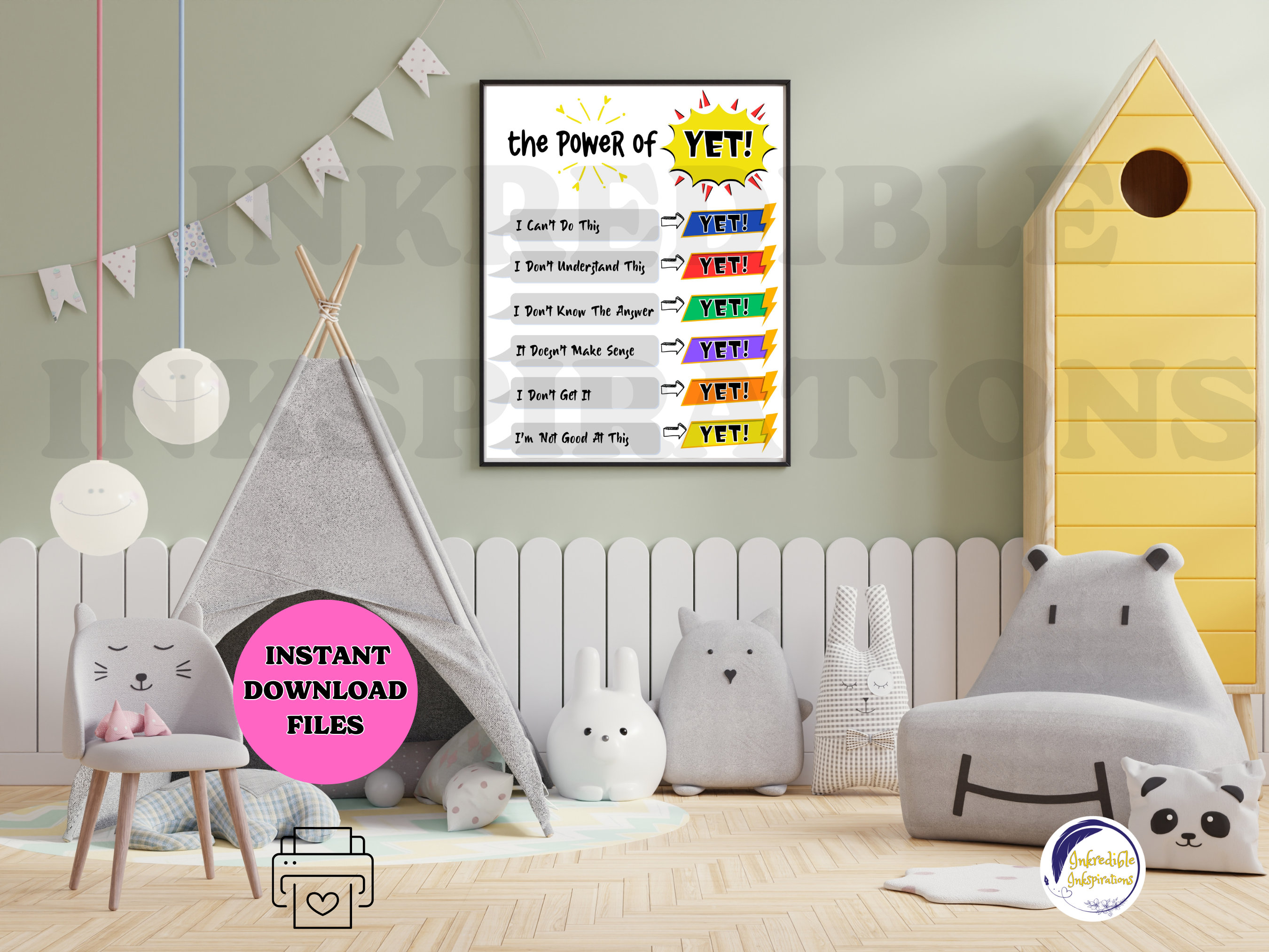 Growth Mindset Poster for Kids Classroom Decor Coping Skills Poster ...