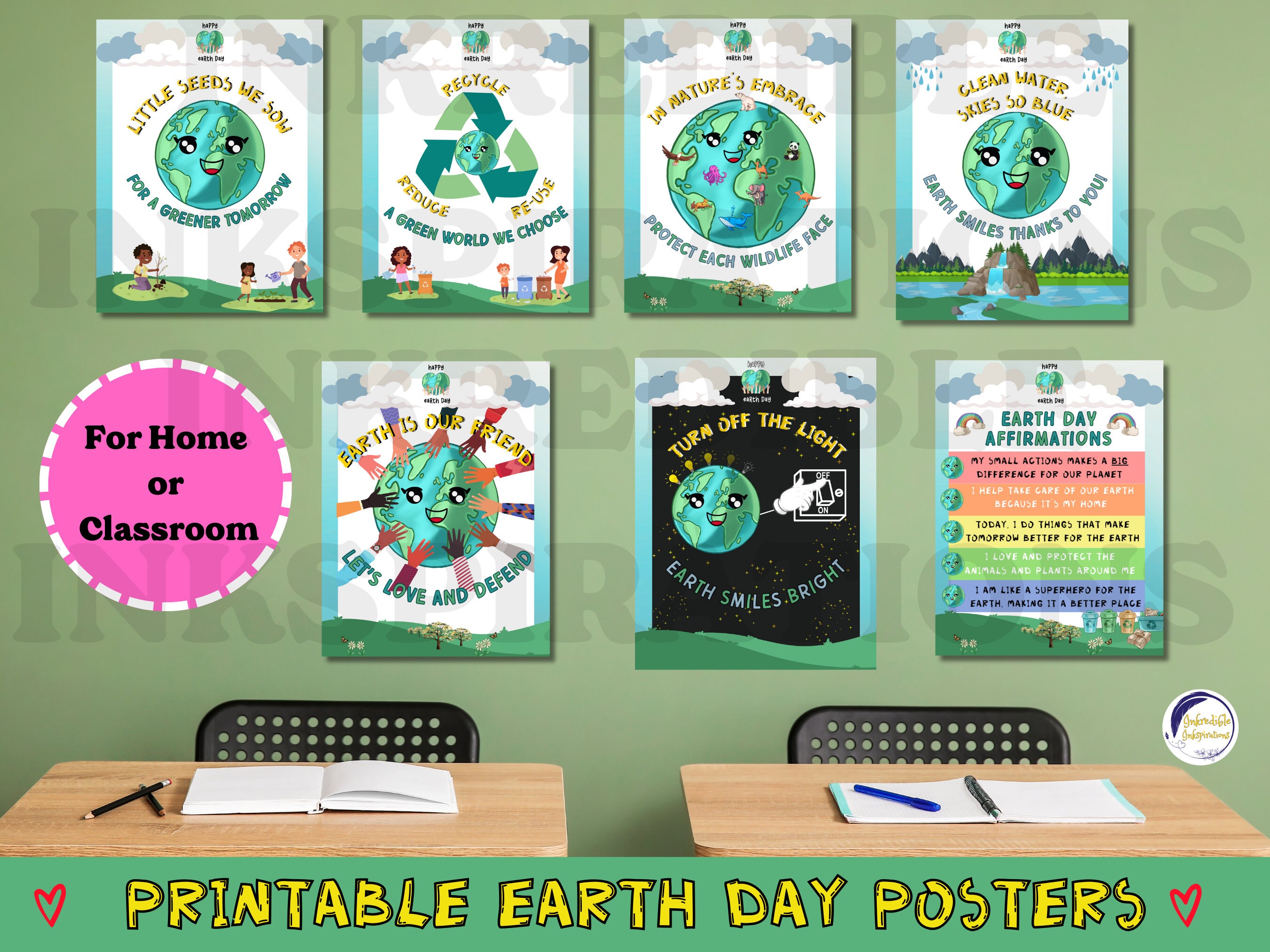 Earth Day Printable Poster Bundle of 7 Children's Educational Posters ...